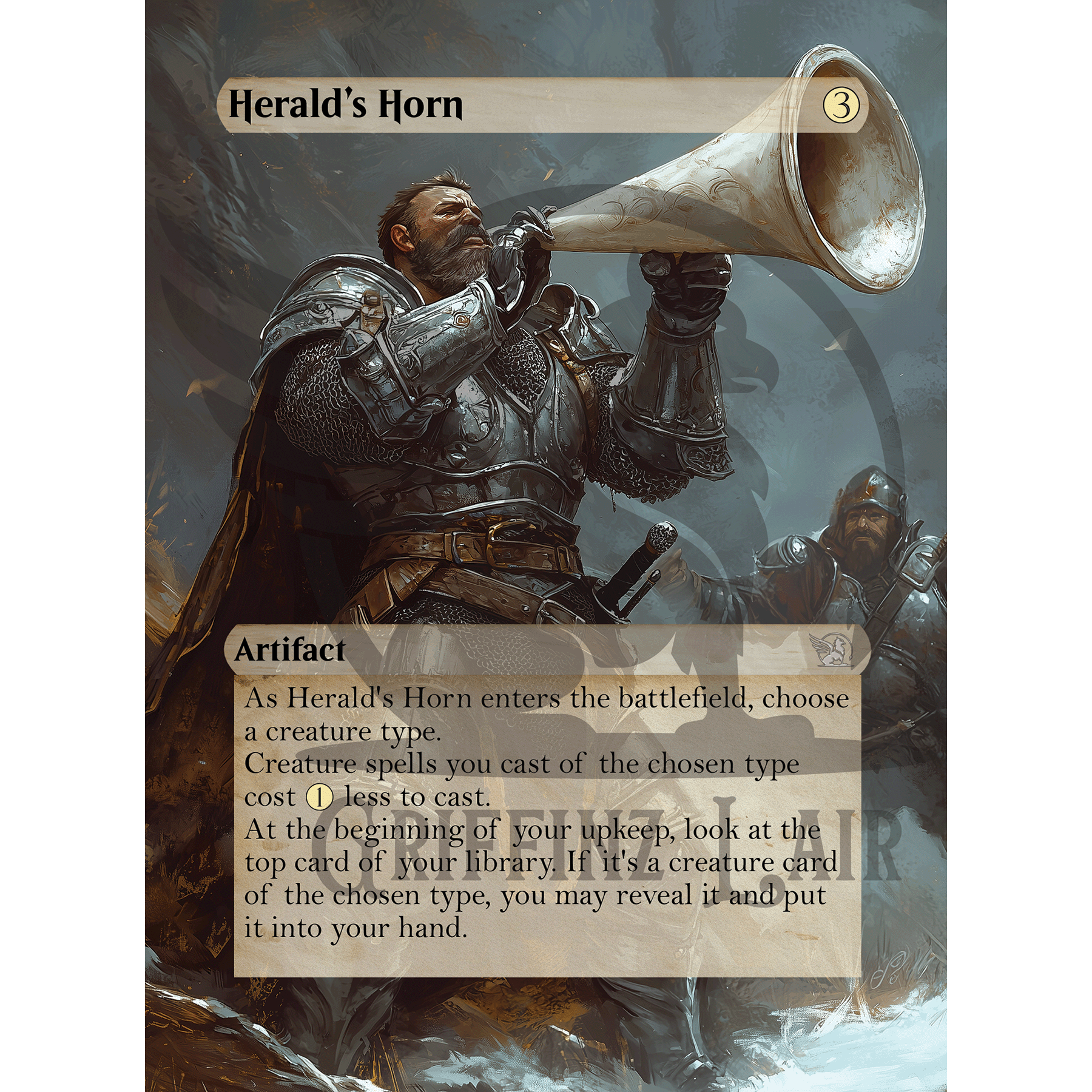 MTG Herald's Horn - Proxy - Custom Art - High-Quality, Vibrant Colors ...