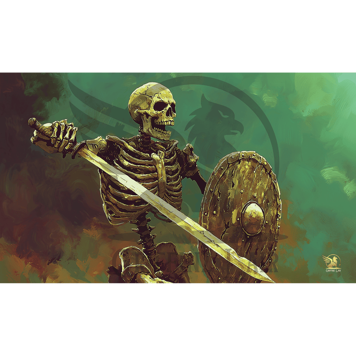 Skeleton Art Playmat 14 in x 24 in - High-Quality, Vibrant Colors with ...